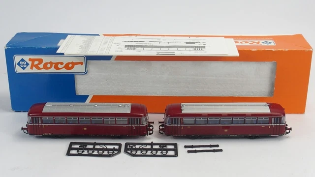 ROCO SPUR H0 - 43018 Schienenbus VT 98 mit Beiwagen der DB mit Licht ...