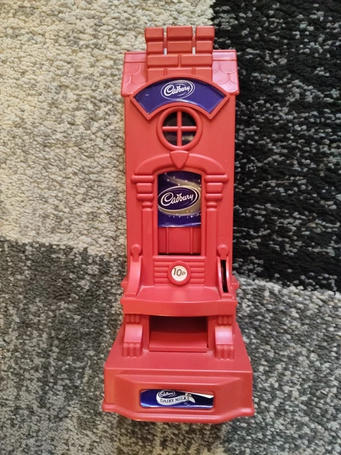 VINTAGE CADBURYS DAIRY Milk 10p Chocolate Machine Dispenser Red Chimney ...