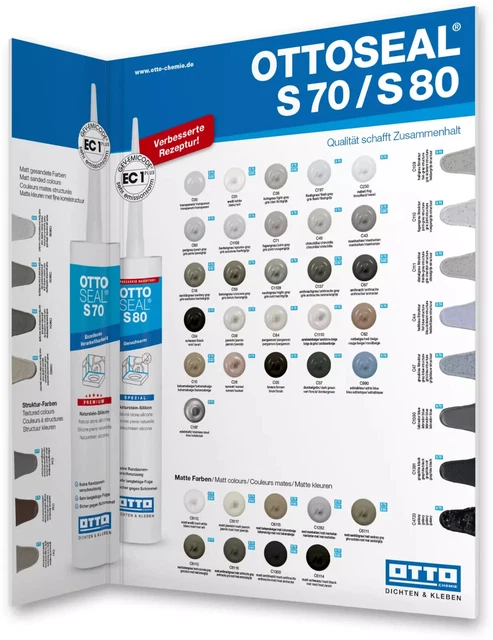 OTTOSEAL® S70/80 COLOR Chart Sample Card £9.42 - PicClick UK