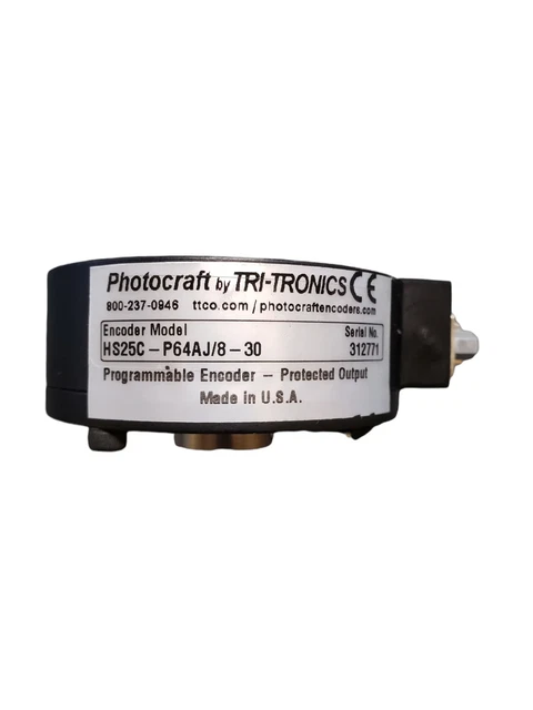 PHOTOCRAFT BY TRI-TRONICS programmable Encoder Model: HS25C-P64AJ/8-30 ...
