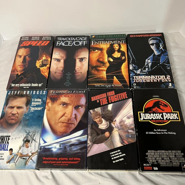 CLASSIC ACTION MOVIES! Eight on VHS! Reeves, Connery, Travolta, Ford ...