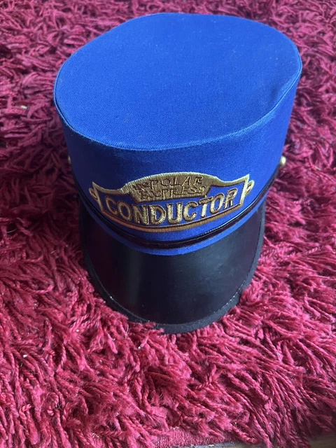 POLAR EXPRESS TRAIN Conductor Hat Cap - Warner Brothers - Size Adult £ ...