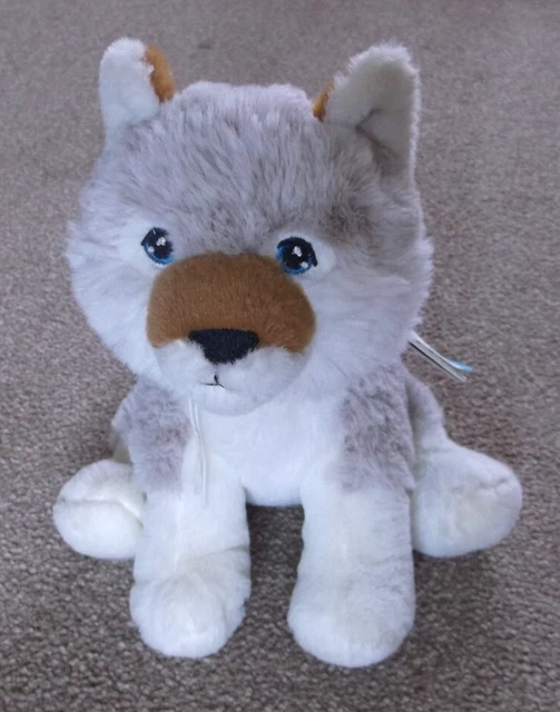 KEEL TOYS KEELECO Wolf Stuffed Soft Toy Plush Lovely Animal Teddy 21cm ...