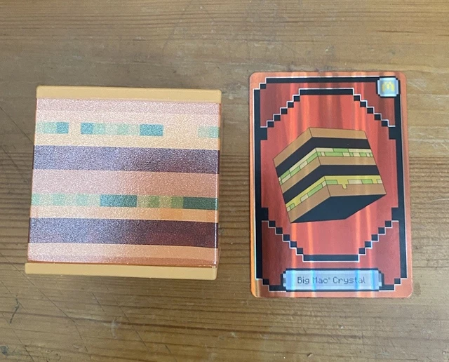 MCDONALD’S MINECRAFT MOVIE Meal Big Mac Crystal Burger Toy & Unused ...