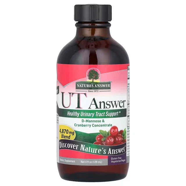 NATURE'S ANSWER, UT Answer®, D-Mannose&CranberryConcentrate, 120 ml ...