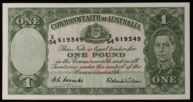 AUSTRALIA £1 COOMBS-WILSON KGVI. aU. R-32 cat $500. $199.49 - PicClick AU
