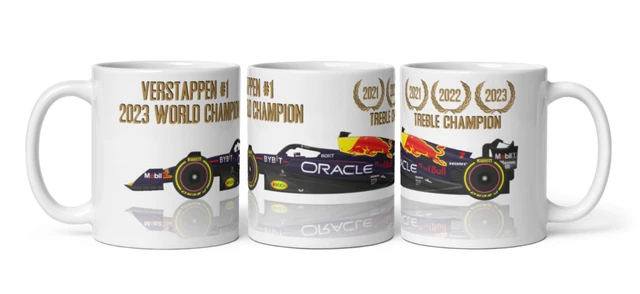 FORMULA ONE MAX Verstappen 2023 CHAMPION - Red Bull F1 Tea Coffee Mug ...