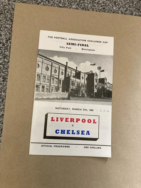 LIVERPOOL V CHELSEA 1965 FA Cup Semi- Final Programme. £3.84 - PicClick UK