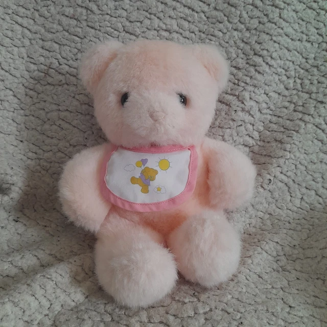 7& VINTAGE RUSS Berrie Buffy Pink Teddy Bear Rattle Soft Plush Toy ...