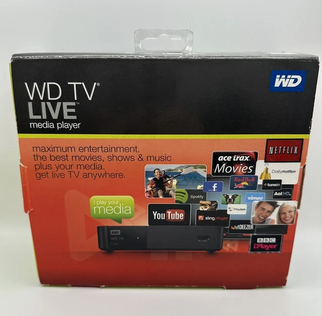 WD TV LIVE Streaming Media Player WIFI movies music photos HDTV BOXED ...