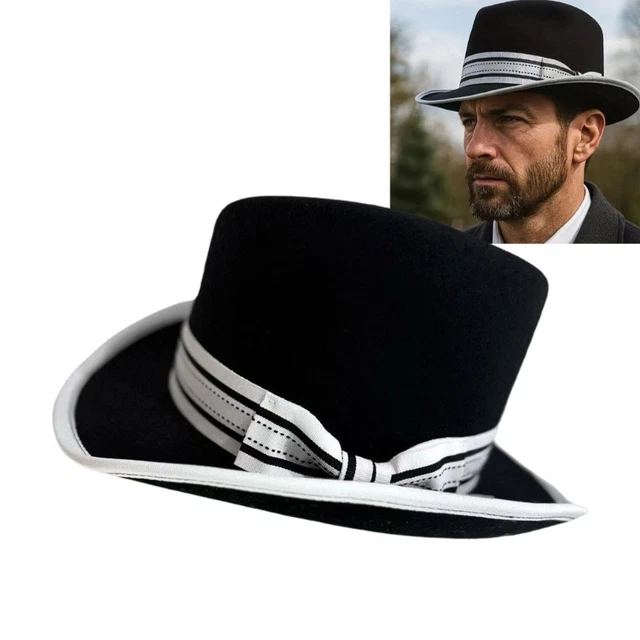 WOOL TOP HAT Fashion Head Accessory For Formal Casual Occasion ...
