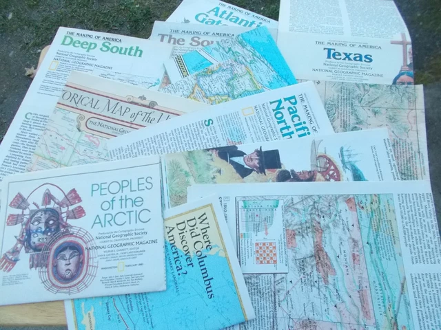 NATIONAL GEOGRAPHIC MAGAZINE MAPS LOT: Deep South, 1981 world, HAWAII ...