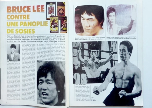 *BRUCE LEE = 4 PAGES 1982 French CLIPPING / COUPURE DE PRESSE EUR 8,00 ...