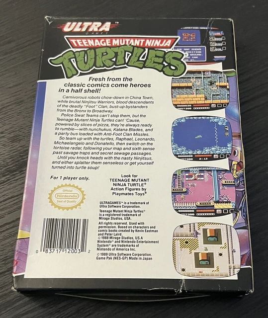 TEENAGE MUTANT NINJA Turtles (Nintendo NES) ** Box Only ** No Game ...