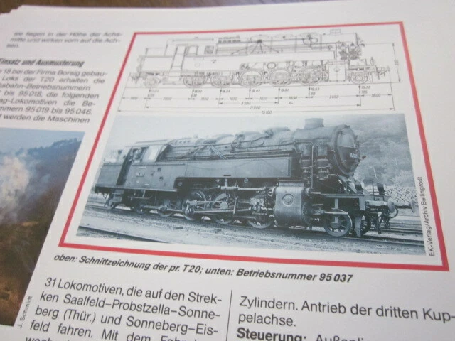 DAMPFLOK RISSZEICHNUNG G 58. pr. T 20 preußische Staatsbahn DRG 95.0, 1922 EUR 4,49 - PicClick DE