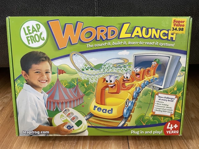 LEAP FROG WORD Launch Reading Learning System TV Plug & Play Kids Game ...