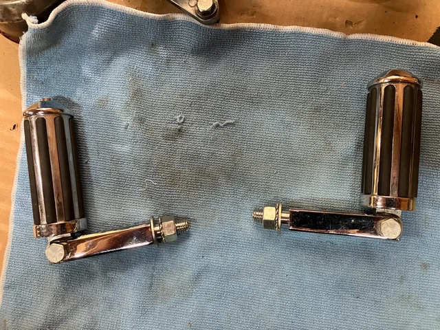 HARLEY SHOVELHEAD IRONHEAD chopper custom footpegs with chrome ...