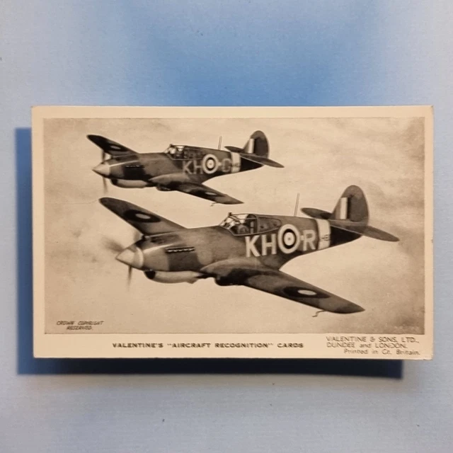 WW2 AIRCRAFT RECOGNITION Postcard C1940 Curtiss Tomahawk IIb Fighter ...