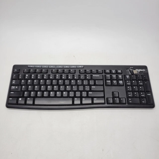 LOGITECH K270 WIRELESS Keyboard Black Number Pad Computer Windows $3.25 ...