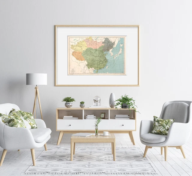 1900 MAP| LARGE scale map of China and adjacent countries| China Map ...