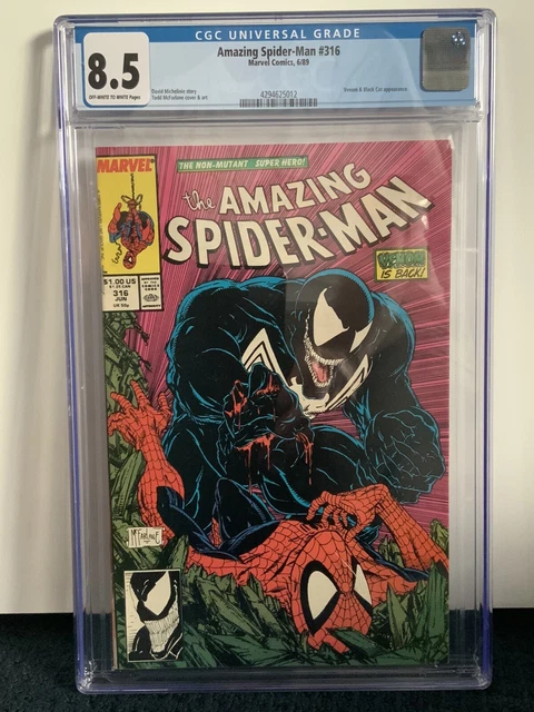 AMAZING SPIDERMAN ISSUE 316. First Venom On Cover Todd Mcfarlane CGC 8 ...