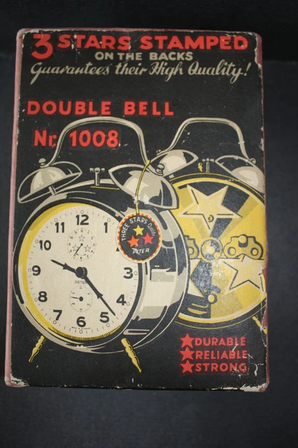 VINTAGE PETER DOUBLE BELL ALLARM CLOCK Nr. 1008 MADE IN GERMANY $75.00 ...