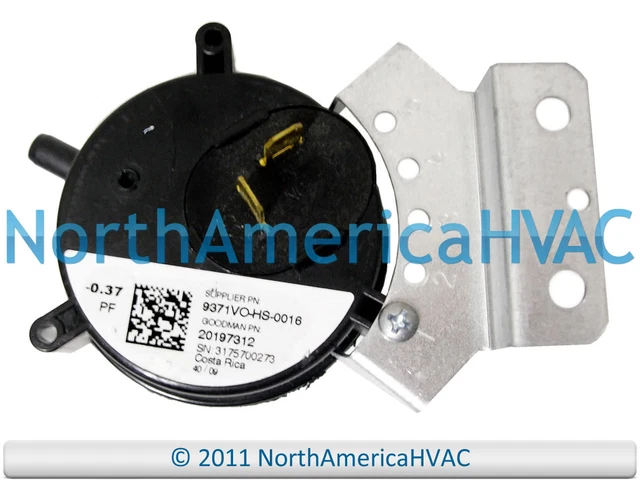 OEM FURNACE AIR Pressure Switch Replaces MPL 9371VO-HS-0016 -0.37 PF £ ...