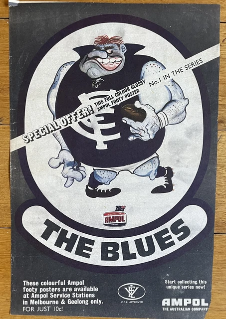 1973 CARLTON BLUES Ampol Poster advert; Allsport magazine $15.50 ...