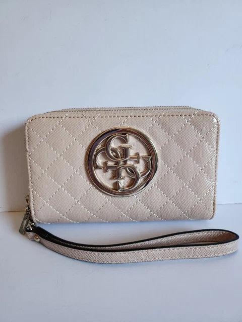 GUESS EST 1981 Pink Signature Logo DOUBLE ZIPPER WALLET $34.00 ...