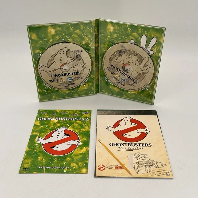 GHOSTBUSTERS 1 & 2 Double Feature Gift Set 2 Disc DVD + Movie Scrapbook ...