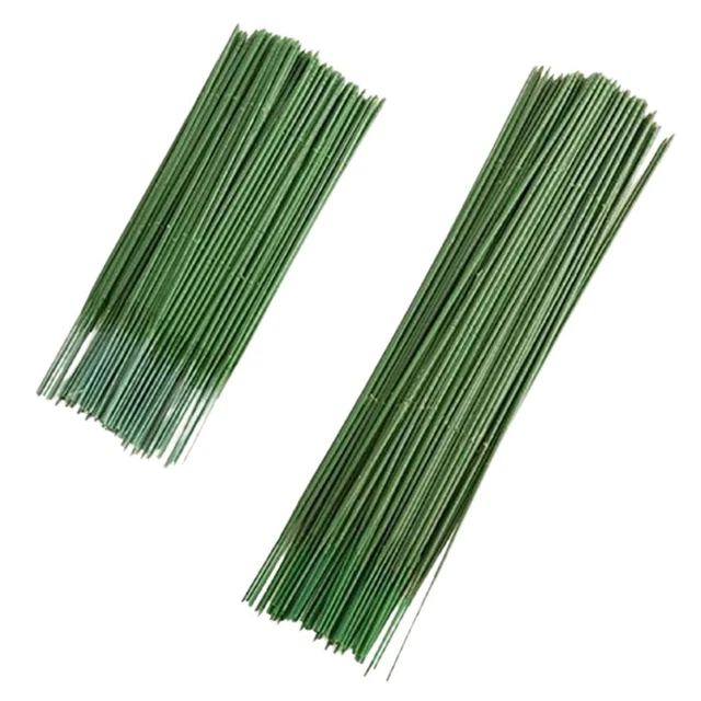FLORIST WIRE, 200PCS Plastic Floral Stem, Artificial Flower Rod, Plant ...