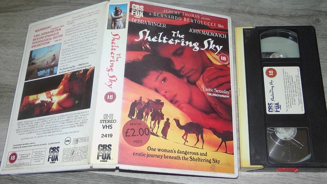 THE SHELTERING SKY VHS Video Big Box Ex Rental Cert CBS/FOX £6.00 - PicClick UK