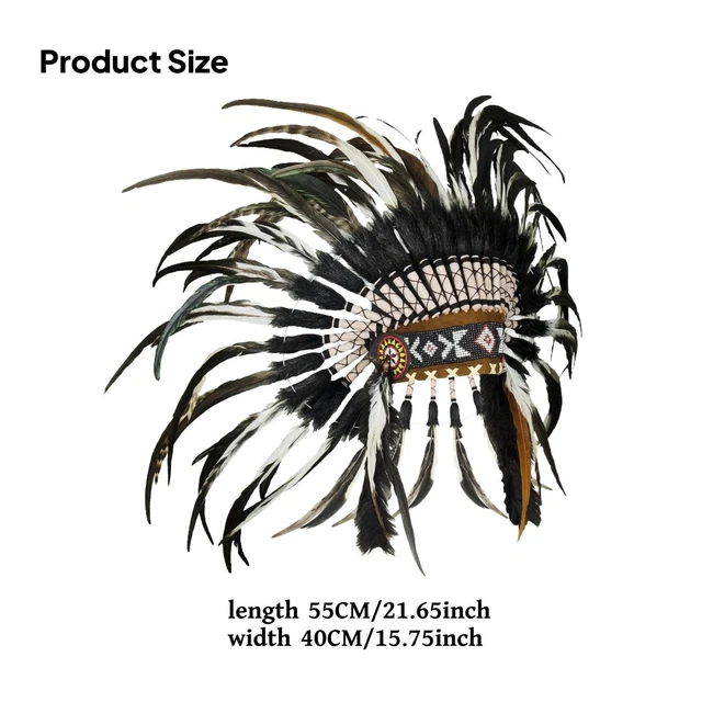 INDIAN HEADDRESS FOR Men Hat Headpiece for Roles Play Performance ...