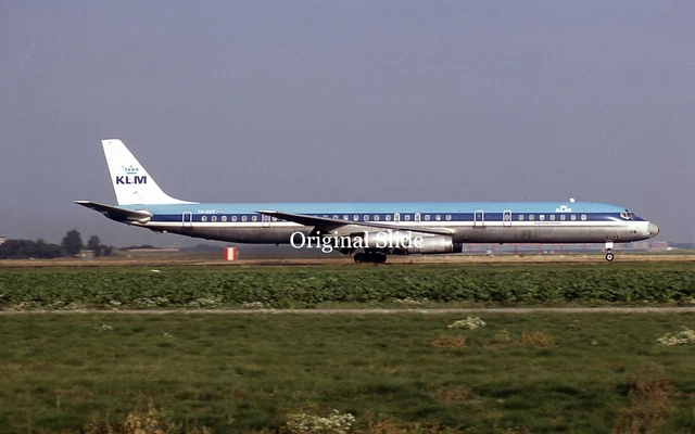 AIRCRAFT SLIDE - KLM DC-8 PH-DEF @ AMS September 1981 (B190) EUR 2,44 ...