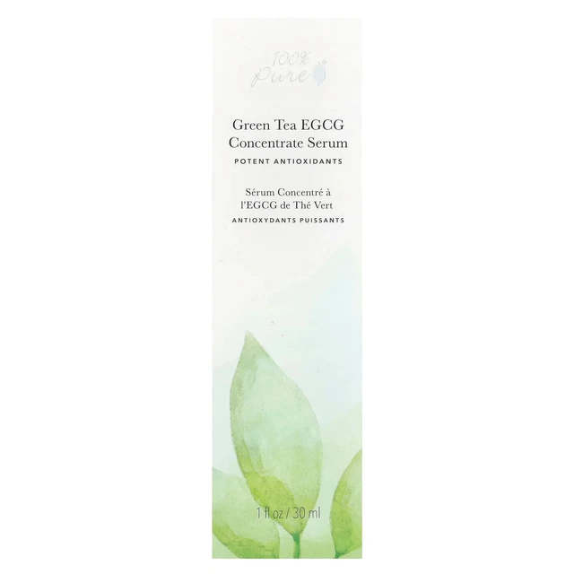 100% PURE, GREEN Tea EGCG Concentrate Serum, 30 ml, Exp: 01/2028, Free ...