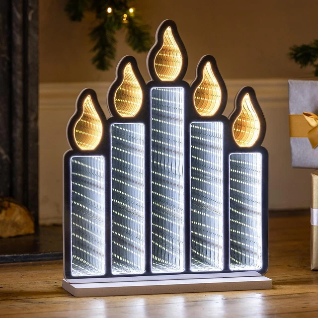 CANDLE BRIDGE INFINITY Christmas Light, 3D Effect LED Mirror Tunnel ...