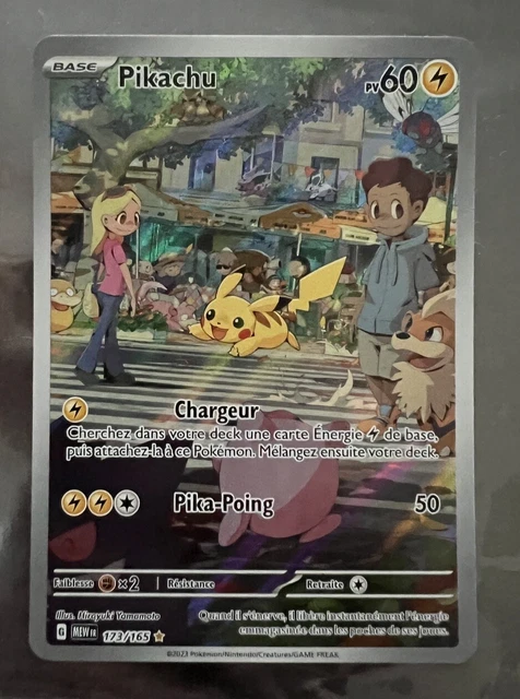 CARTE POKÉMON PIKACHU 173/165 full art alternative EV3.5 - 151 FR ...