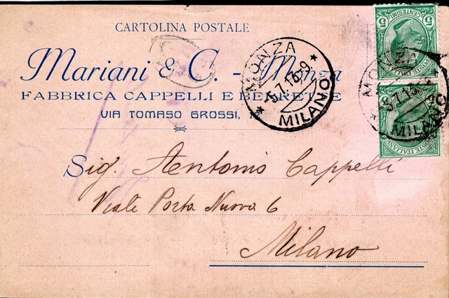 CARTOLINA D'EPOCA - MILANO: Mariano & C. - PUBBLICITARIA 1913 EUR 10,00 ...