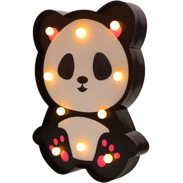 NIGHT LAMP PANDA Light Bedside Table Animal Desk Girl Nursery Decor ...