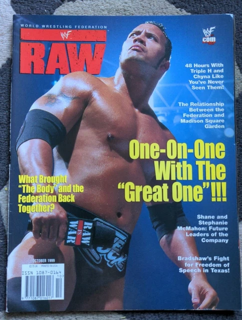 WWF WWE WRESTLING RAW Magazine - October 1999, The Rock £6.99 - PicClick UK