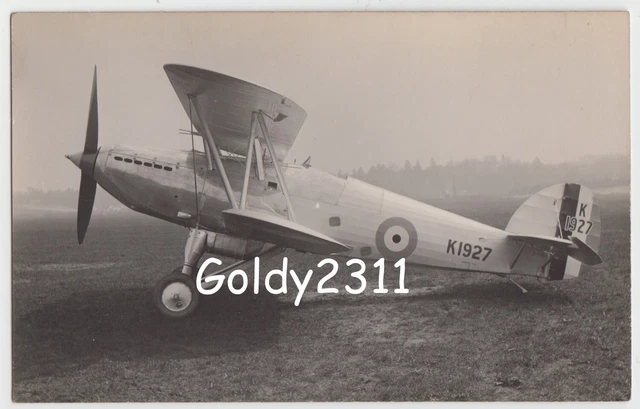 RAF HAWKER FURY Fighter Serial K1927 - Original Photograph £12.00 ...