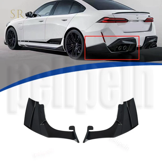 FITS 2025-2026 BMW M5 G90 Glossy Black GT Style Rear Splitter Side Lip ...