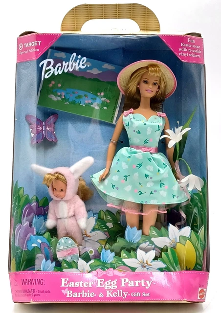1999 BARBIE PUPPE & Kelly (Shelly) Easter Egg Party Giftset / Mattel ...