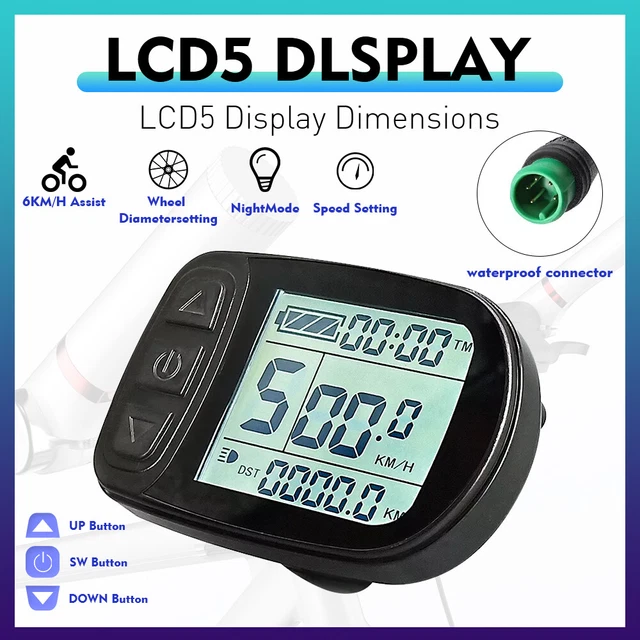 KT LCD5 E-BIKE Display Control Panel 24/36/48V For Electric Bicycle ...