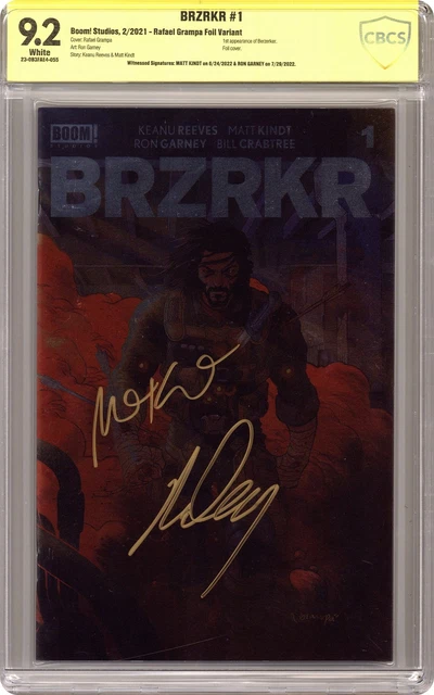 BRZRKR 1C GRAMPÁ Foil Variant CBCS 9.2 Signature Témoignée Kindt ...