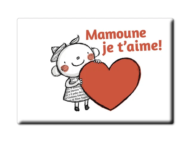 AIMANT BONNE FÊTE maman MAMOUNE JE T'AIME Idée Cadeau Famille ...