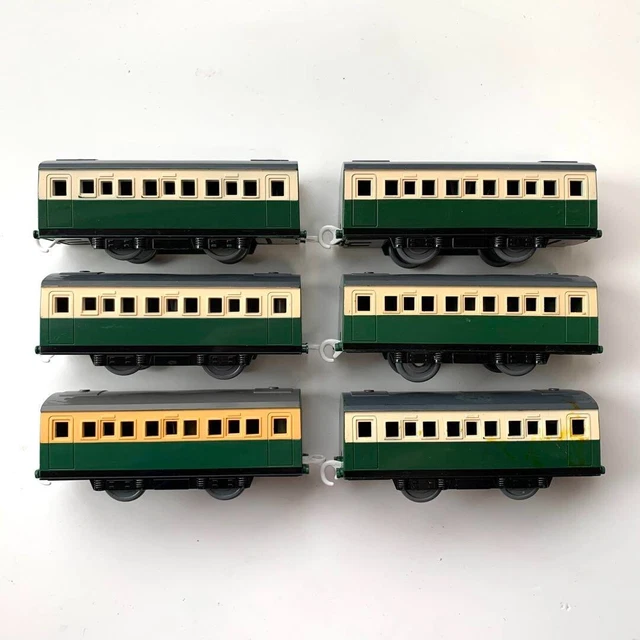 THOMAS & FRIENDS TOMY Plarail Trackmaster Green Express Coach lot de 6 ...