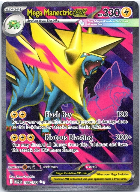 MEGA MANECTRIC EX Ultra Rare ME01: Mega Evolution 158/132 NM £6.31 ...