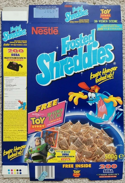 VINTAGE NESTLE SHREDDIES Toy Story 2 Cereal Box 2000 £9.99 - PicClick UK