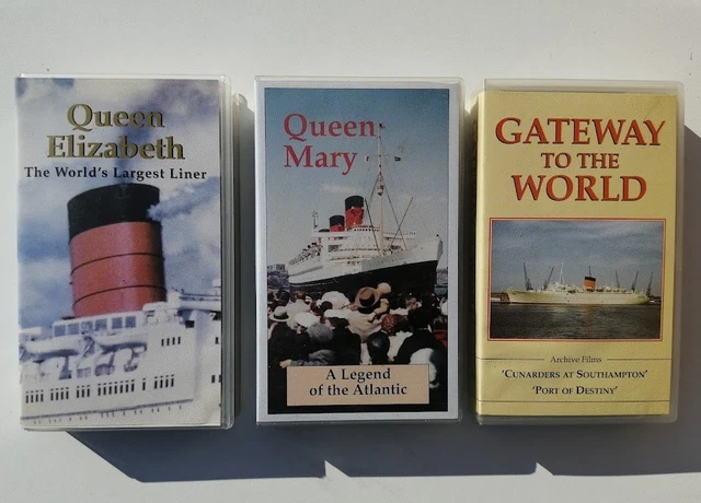 BUNDLE OF VHS video tapes - Cunard Queen Mary & Queen Elizabeth £9.95 ...